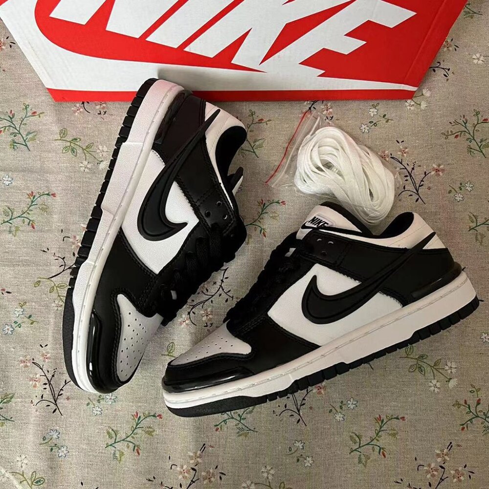 Nike Dunk Low Retro Black And White Panda Sneakers - Gem